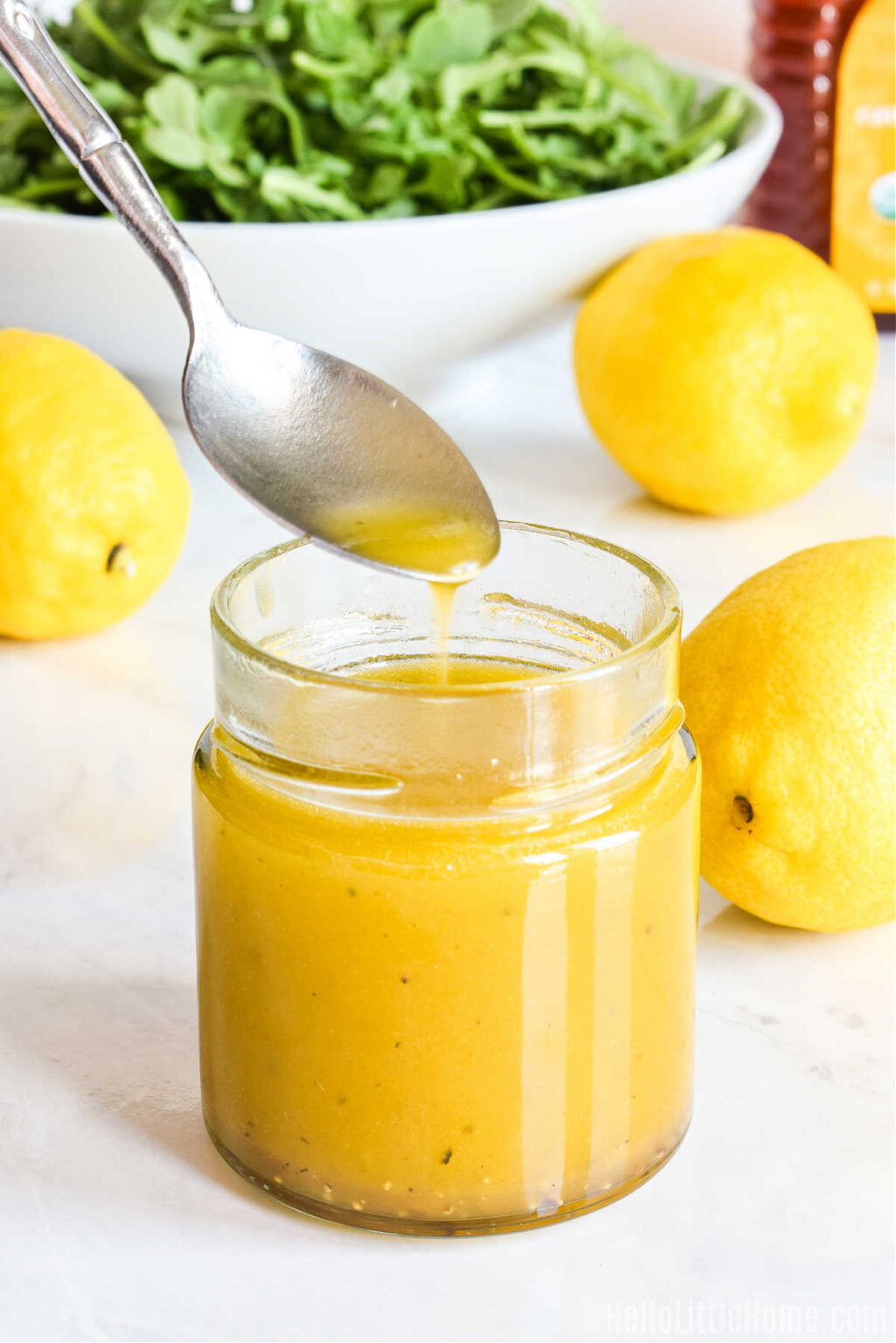Honey Lemon Salad Dressing (Easy Recipe) | Hello Little Home