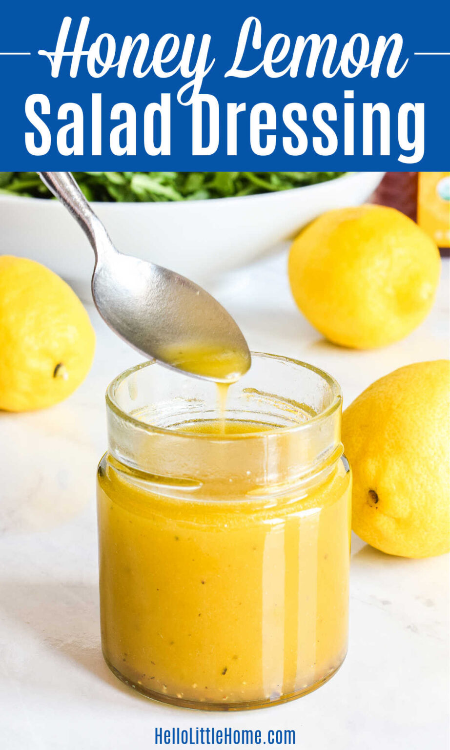 Honey Lemon Salad Dressing (Easy Recipe) | Hello Little Home