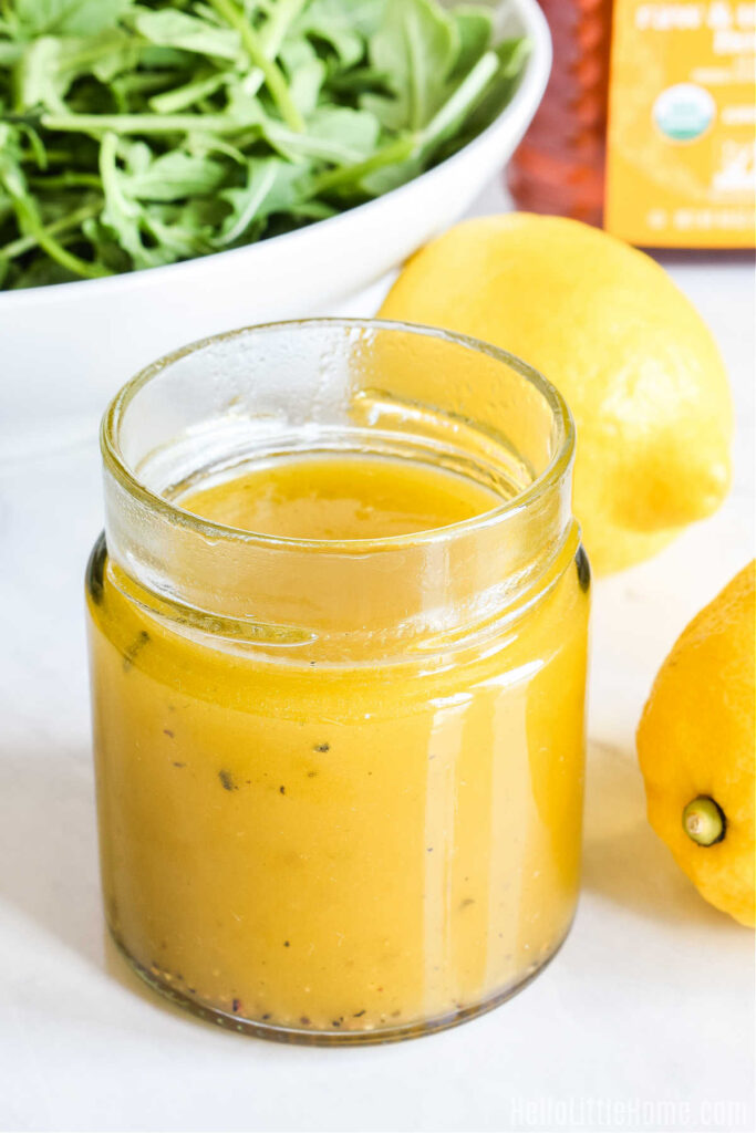 Honey Lemon Salad Dressing (Easy Recipe) | Hello Little Home
