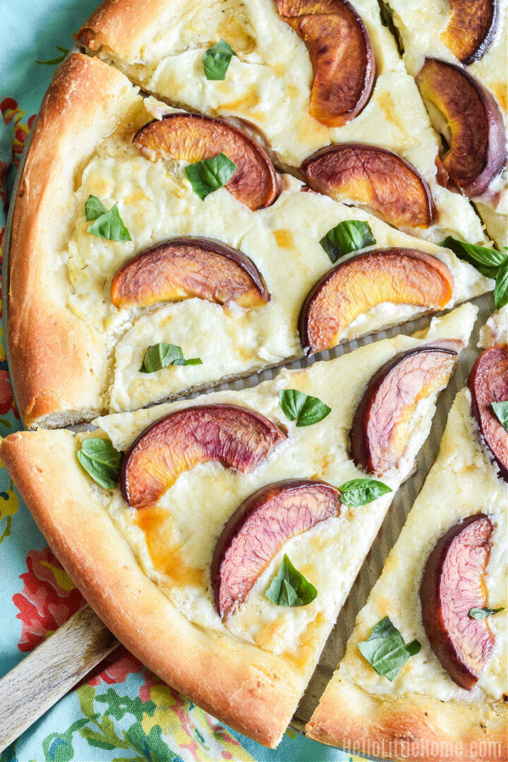 Peach Pizza (Quick + Easy Recipe) | Hello Little Home