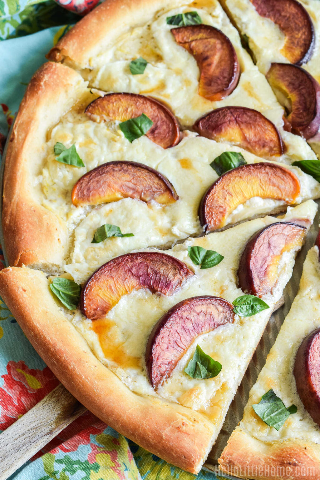 Peach Pizza (Quick + Easy Recipe) | Hello Little Home
