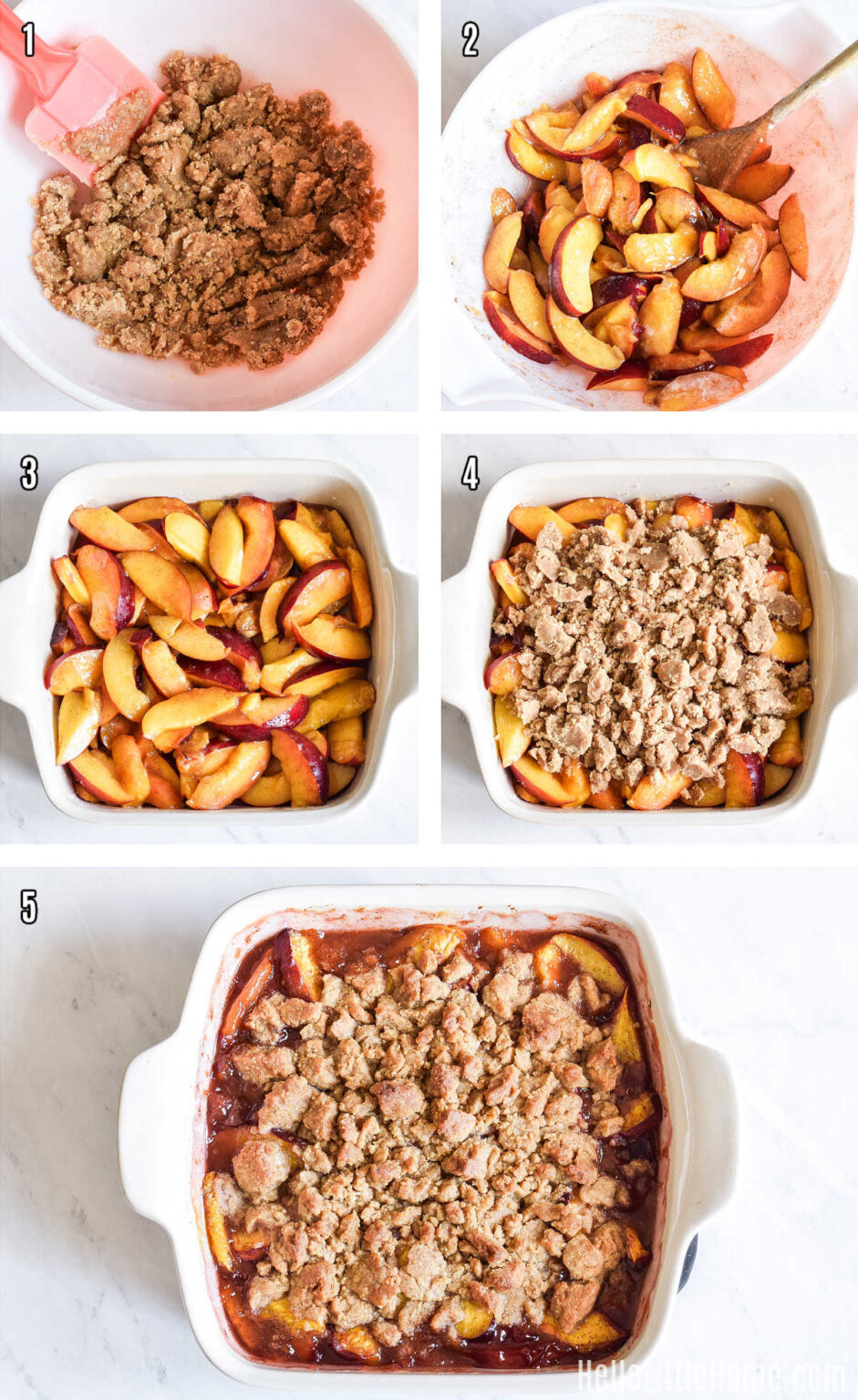 Nectarine Crumble (Easy Recipe) | Hello Little Home