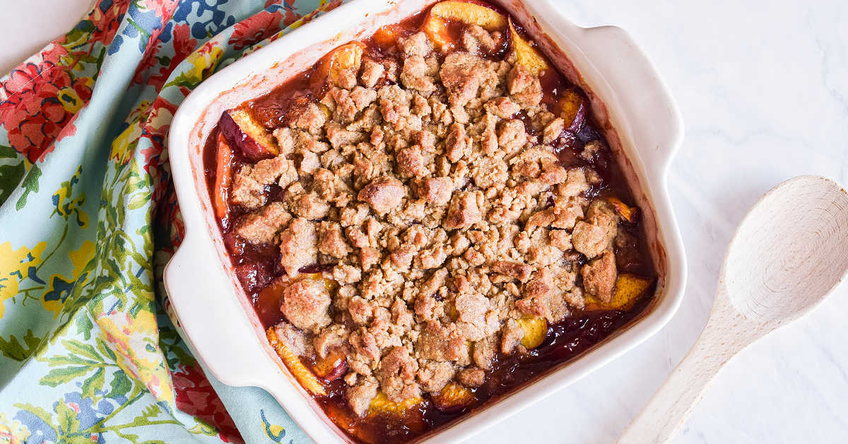 Nectarine Crumble (Easy Recipe) | Hello Little Home