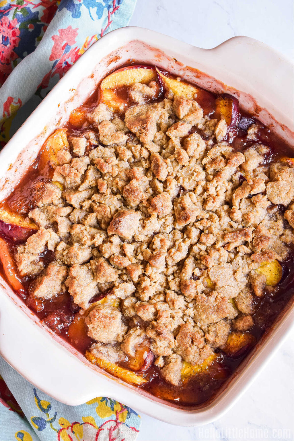 Nectarine Crumble (Easy Recipe) | Hello Little Home