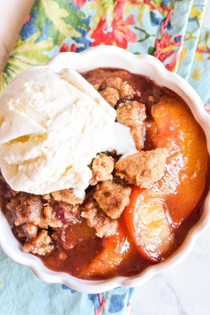 Nectarine Crumble (Easy Recipe) | Hello Little Home