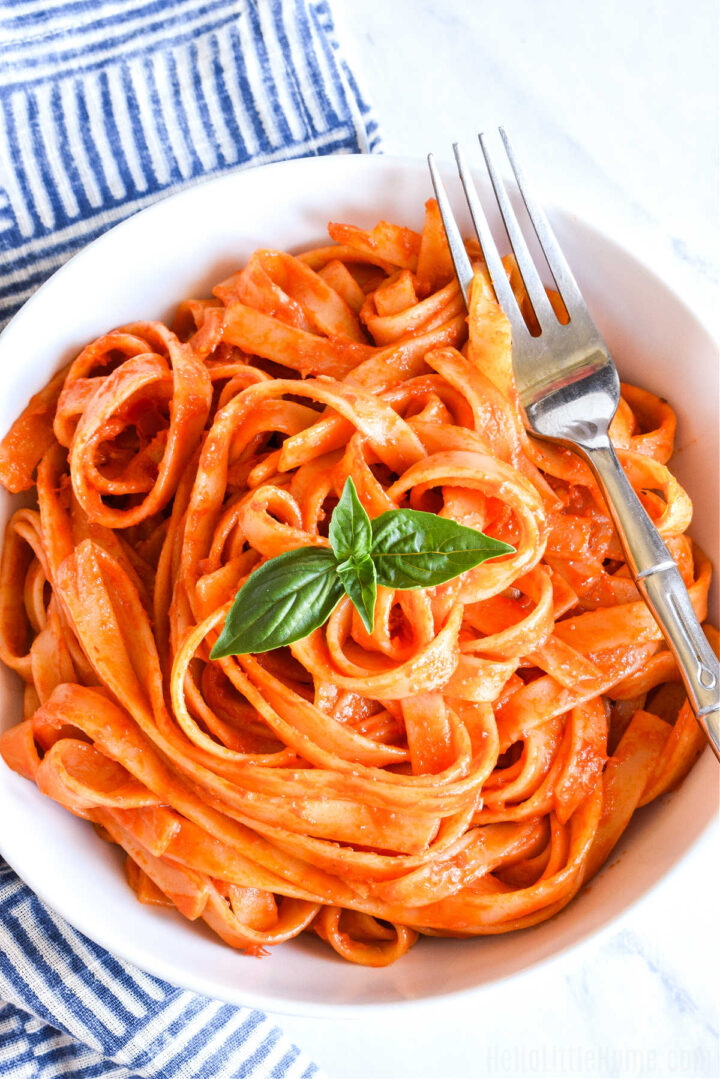 Tomato Mascarpone Pasta (Quick + Easy) | Hello Little Home