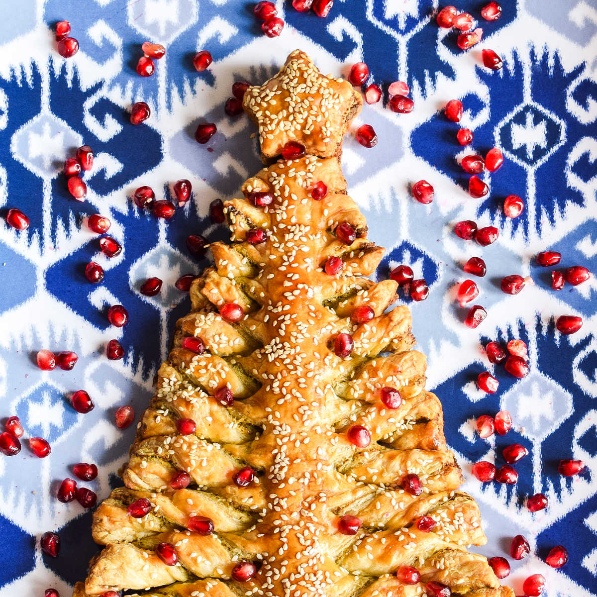 Puff Pastry Christmas Tree Appetizer | Hello Little Home