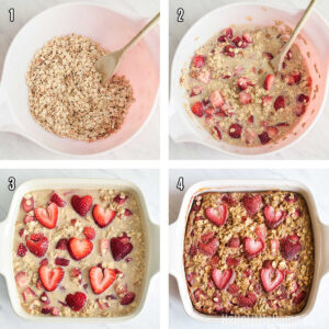 Strawberry Baked Oatmeal (Easy Recipe) | Hello Little Home