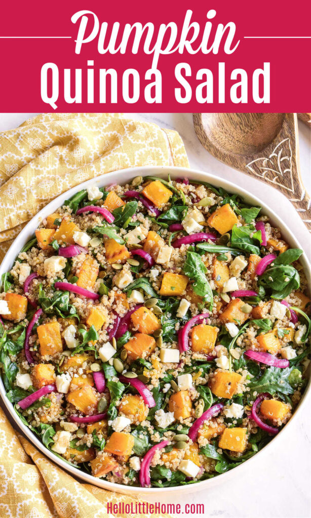 Roasted Pumpkin Quinoa Salad (Easy Recipe) | Hello Little Home