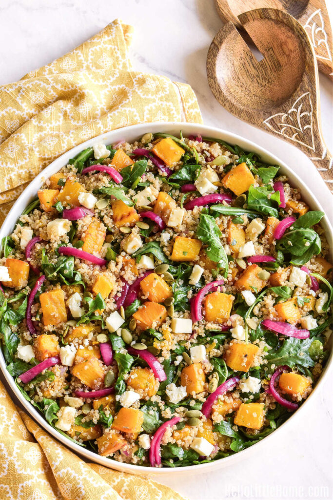 Roasted Pumpkin Quinoa Salad (Easy Recipe) | Hello Little Home