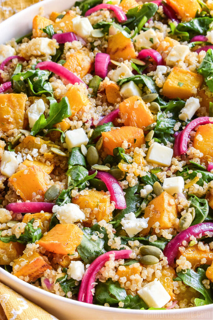 Roasted Pumpkin Quinoa Salad (Easy Recipe) | Hello Little Home
