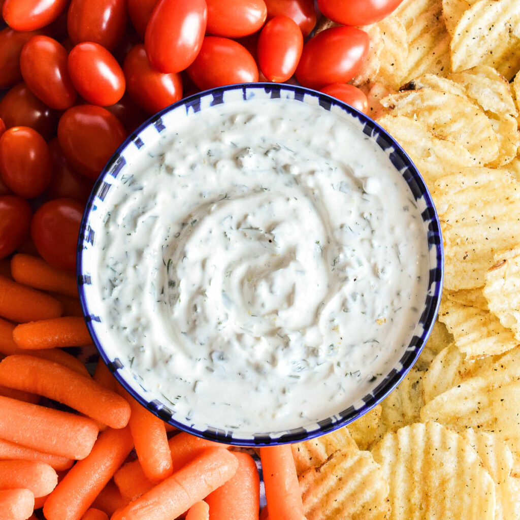 Easy Sour Cream Dip (for Chips or Veggies) | Hello Little Home