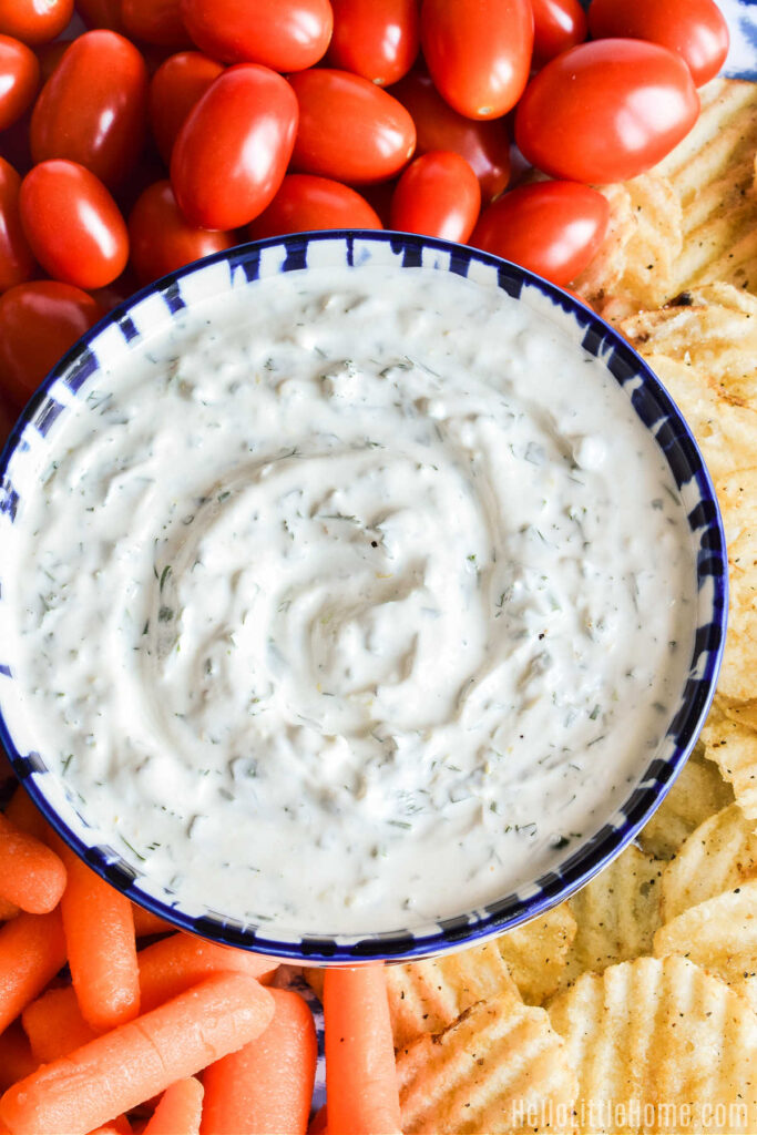 Easy Sour Cream Dip (for Chips or Veggies) | Hello Little Home