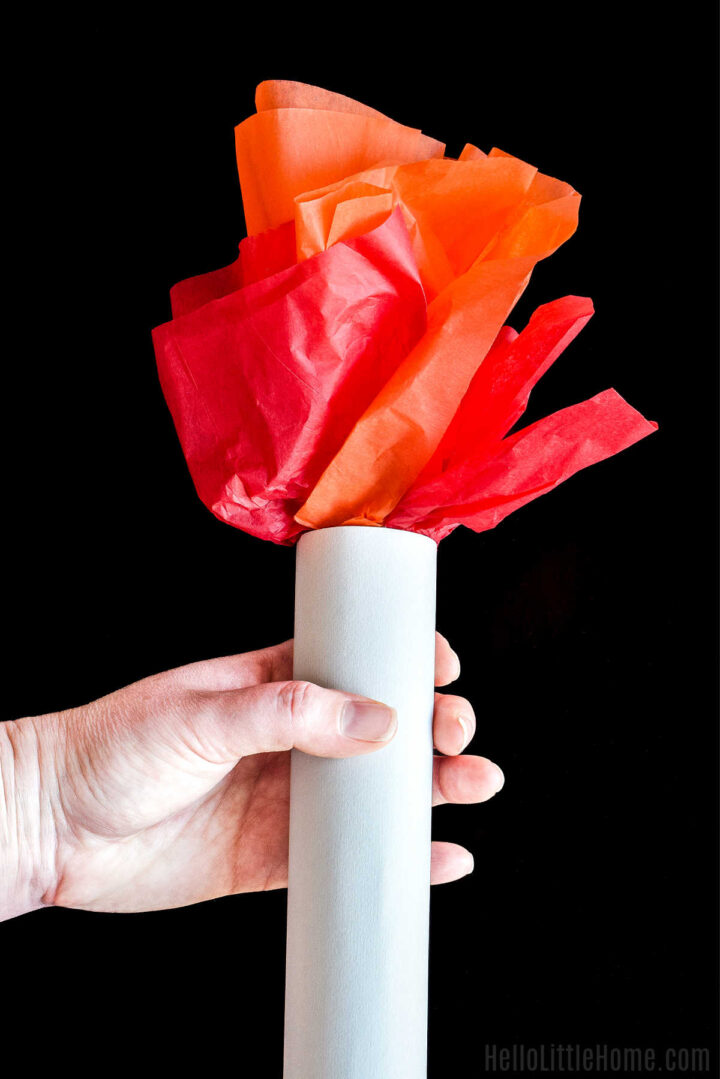 DIY Olympic Torch Craft | Hello Little Home