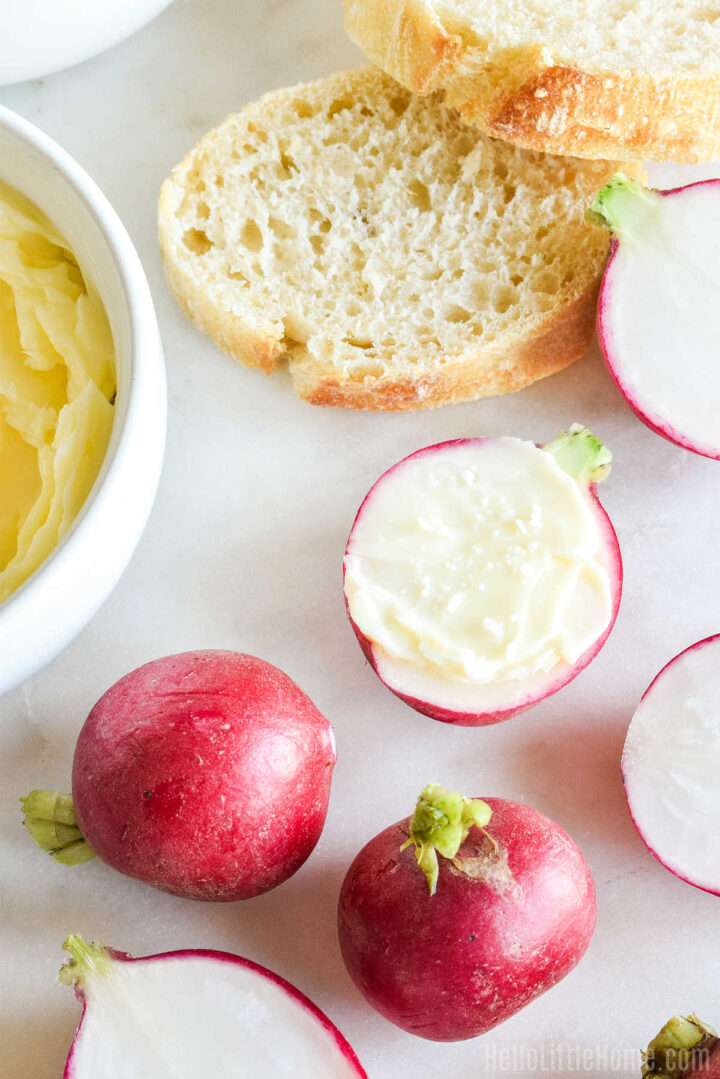 Radishes with Butter and Salt (Quick + Easy) | Hello Little Home