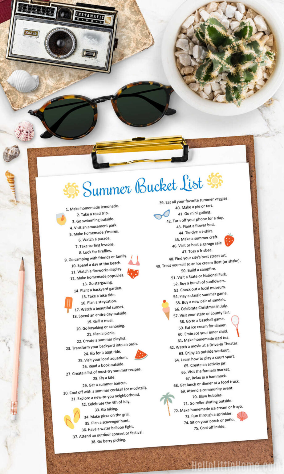 75 Fun Summer Bucket List Ideas | Hello Little Home